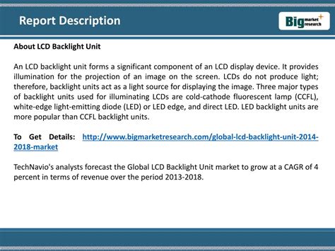 Ppt Global Lcd Backlight Unit Market 2015 2019 Powerpoint