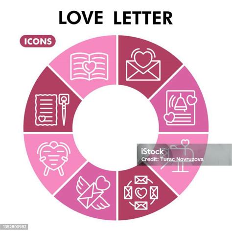 현대 사랑 편지 인포 그래픽 디자인 템플릿 핑크 배경에 8 단계 도넛 디자인과 사랑 메시지 인포그래픽 시각화 프리젠 테이션을위한 발렌타인 데이 템플릿 크리에이티브 벡터 0