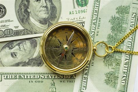 Old Style Gold Compass And Calendar On A Map Stock Image Image Of