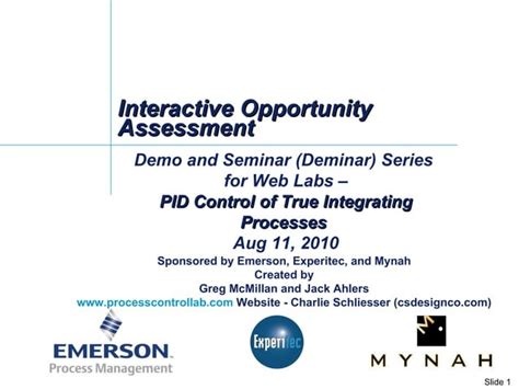 Pid Control Of True Integrating Processes Greg Mcmillan Deminar Ppt