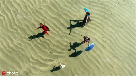 海南琼海海滩微景醉游人 高山河流纵横交错新浪图片