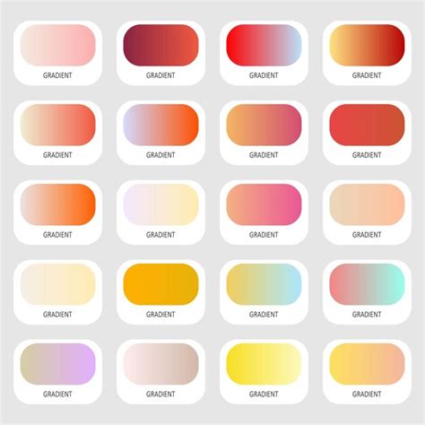 Premium Vector Vector Different Gradient Color Collection Set Pack