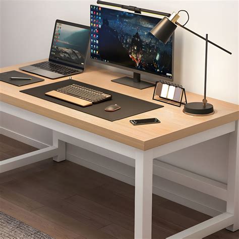 Wooden Rectangular Computer Desk Modern 2913 Tall Gaming Desk With