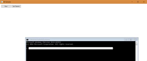 Embedding A Console App In Wpf With Winapi Uii And Windows Forms