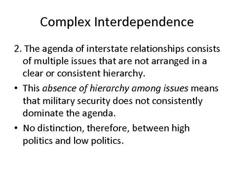 Complex Interdependence And Neoliberal Institutionalism Complex