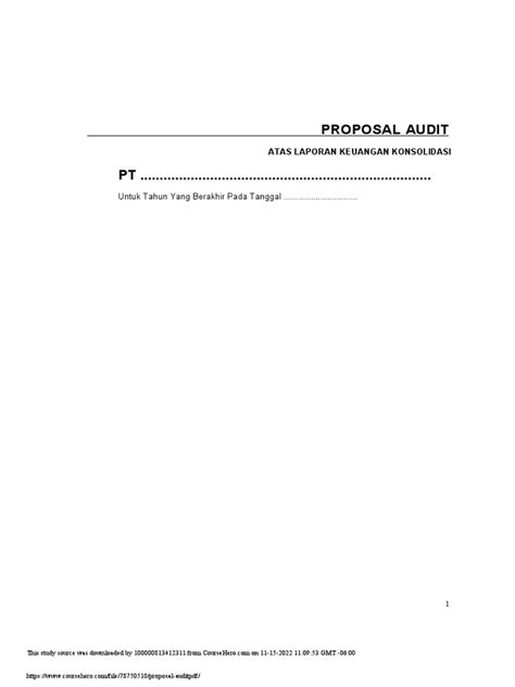Proposal Audit Pdf Pdf