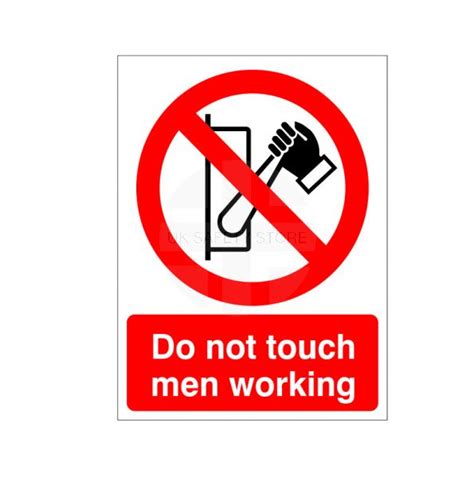 Do Not Touch Men Working Sign Uk Safety Store