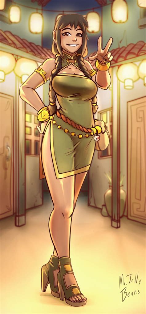 Rule 34 1girls Avatar The Last Airbender Braided Twintails Clothed Dress Earth Kingdom Female