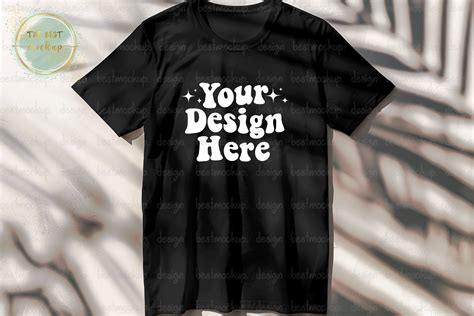Black Gildan T Shirt For Mockup Graphic By Thebest Mockup · Creative