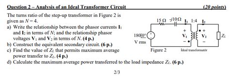 Solved W Question Analysis Of An Ideal Transformer Chegg