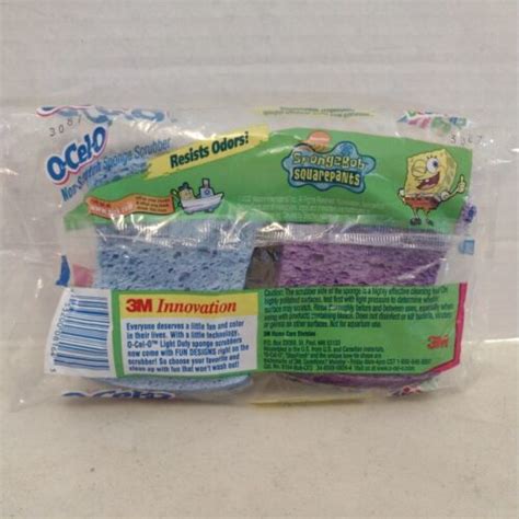Vintage Spongebob Squarepants Sponge Scrubbers By O Cel O 2 Pack Open