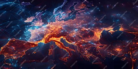 Premium Photo Mapping Telecommunication Data Transfer Networks And