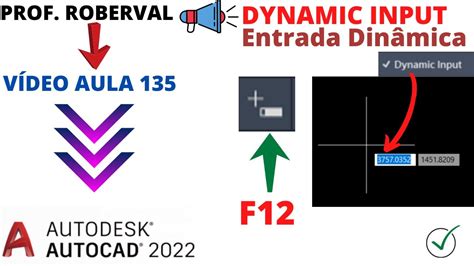 Aula Comando Dynamic Input F Entrada Dinâmica no AutoCAD YouTube