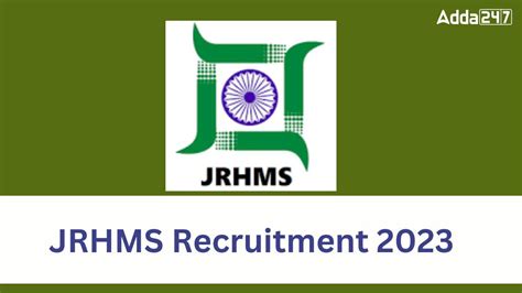 JRHMS Recruitment Notification Out For MO Posts