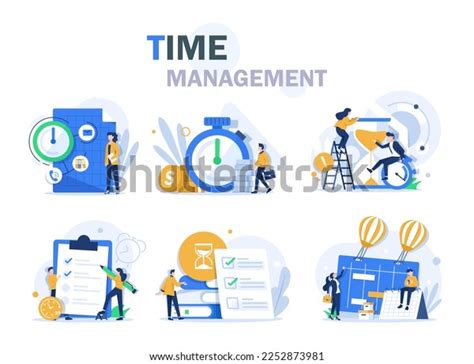 Time Management Concept Planning Organization Working Stock Vector Royalty Free 2252873981
