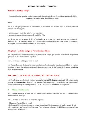 Chap 2 Cours d histoire des idées politiques deuxième année de droit
