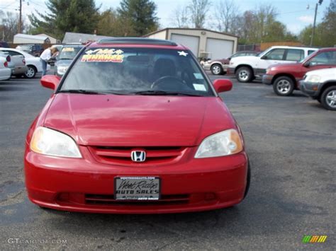 2001 Rallye Red Honda Civic Ex Coupe 79814476 Car
