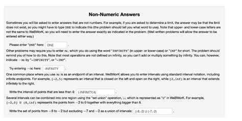 Solved Non Numeric Answers Sometimes You Will Be Asked To