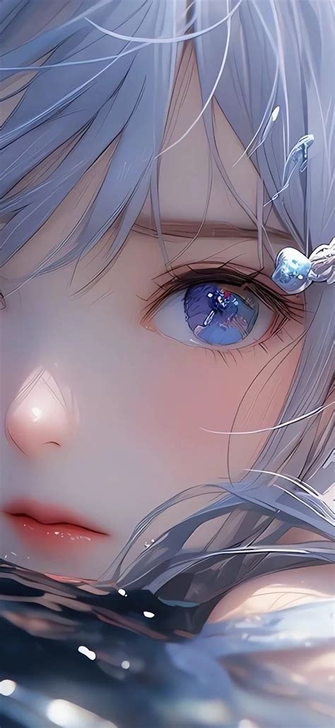 Anime Anime Girls Water In Water Looking At Viewer 4k Wallpaper