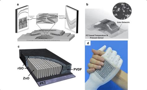 Flexible Temperature Sensor Containing Pvdf Material A Schematic Of