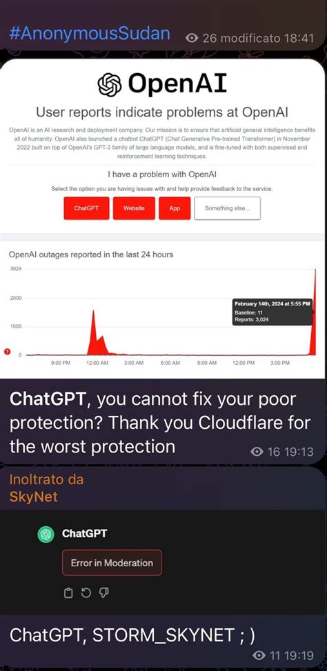 Cyberattack On Chatgpt Claimed By Anonymous Sudan