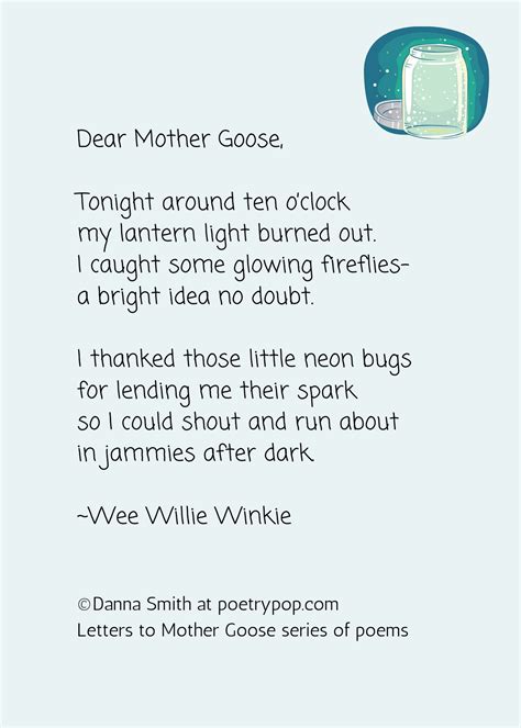 Letters To Mother Goose Series Poetry From Wee Willie Winkie Poetry
