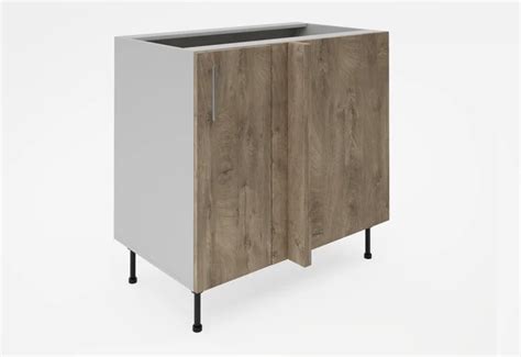 Долен кухненски шкаф за ъгъл Гранд М7 Дъб суров Бяло 95 см Мебели АРЕНА