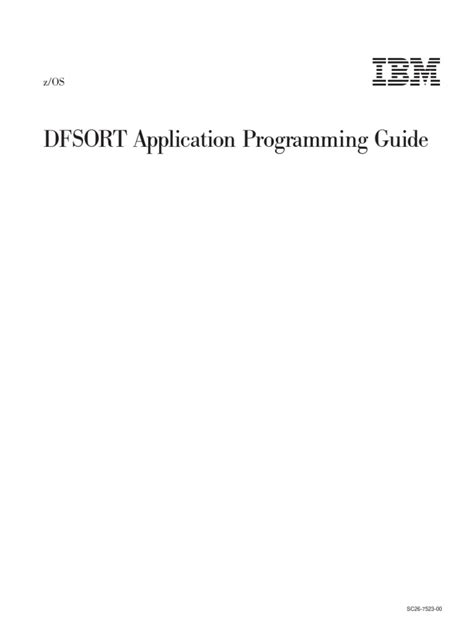 Dfsort Application Programming Guide V1r5 Pdf Computing Computer