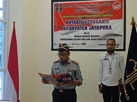 Anthonius Ayorbaba Resmi Lantik Notaris Pengganti Kabupaten Jayapura Lelemuku Berita