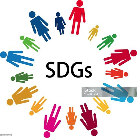 이것은 Sdgs와 사람들의 그림입니다 지속가능한 개발목표에 대한 스톡 벡터 아트 및 기타 이미지 지속가능한 개발목표 원형