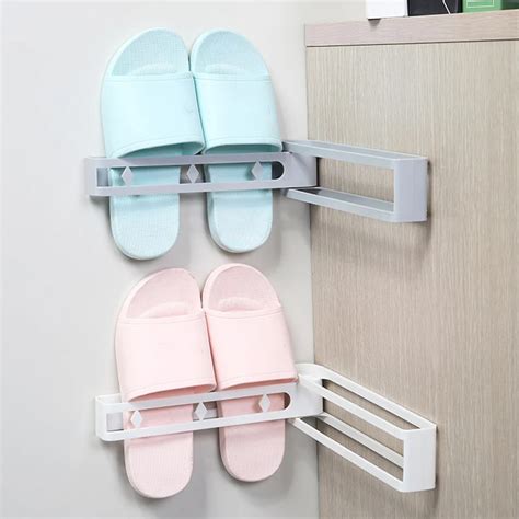 Купить Складные Тапочки портативная обувь полка органайзер настенный без ударов полка