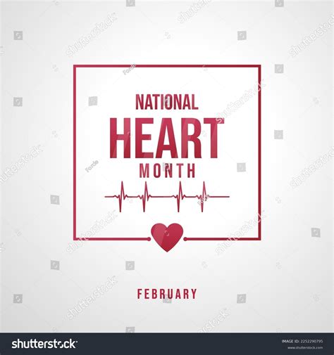 February American Heart Month Vector Stock Vector Royalty Free
