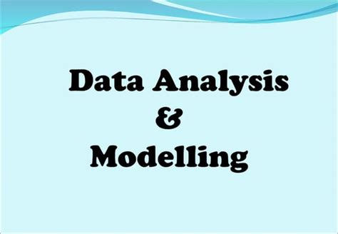 Data Analysis And Modelling Concepts Ppt