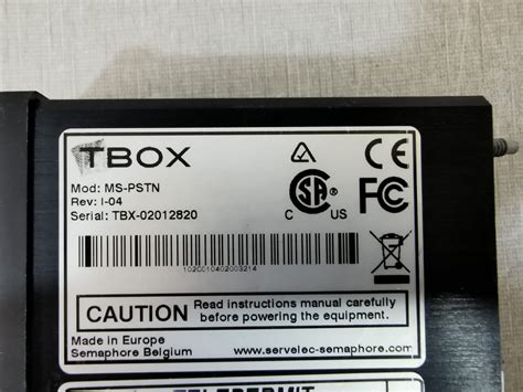 Used TBox MS PSTN Power Supply Rev I 04 TBX 02012820 Orbit Surplus