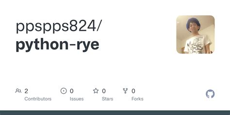 Github Ppspps824python Rye