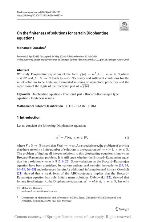 On The Finiteness Of Solutions For Certain Diophantine Equations