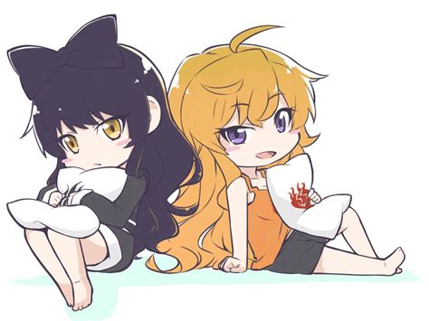 Blake Belladonna Yang Xiao Long Yuri Anime Chibi Anime Art Rwby