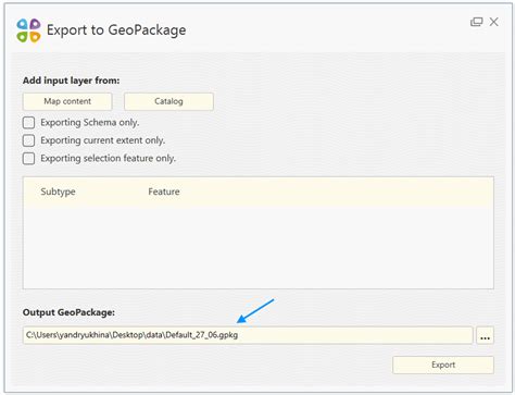 Carrymap Builder Help Exporting Arcgis Layers To Geopackage File