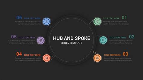 6 Step Hub And Spoke Infographic For Presentation Slidebazaar