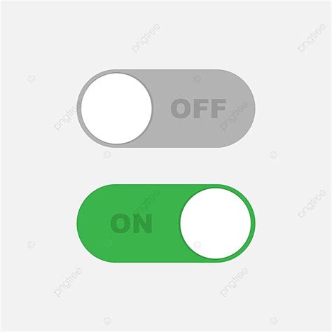 Illustration Of A Slider Button For Turning On And Off In Shades Of