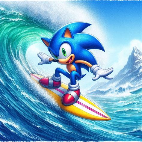 Sonic Goes Surfing By Visibilitynostalgic On Deviantart