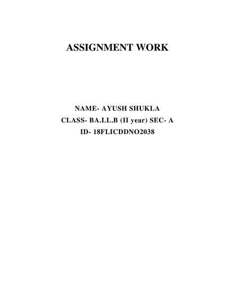 Constitution Law Assignment Assignments Constitutional Law Docsity