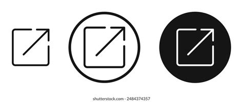 Window Maximize Outlined Icon Vector Collection Stock Vector Royalty