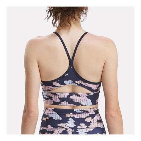 Buy Reebok Womens Identity Training Camo Sports Bra Vector Navy