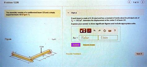 SOLVED Proklem12 03 7111 The Assembly Consists Of A Cantilevered Beam