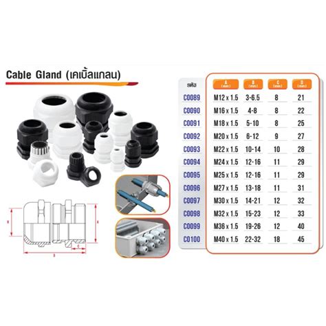 เคเบิ้ลแกลน M12 M40 X1 5 Nylon Cable Gland Shopee Thailand