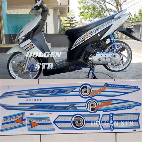 Striping Sticker Stiker Variasi Motor Vario 110 Cw Click Play Grafis 3