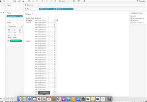 Tableau Status Calculation