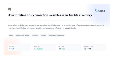 How To Define Host Connection Variables In An Ansible Inventory Labex