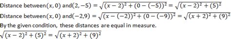 Find The Point On The X Axis Which Is Equidistant From 2 5 And 2 9 Sarthaks Econnect